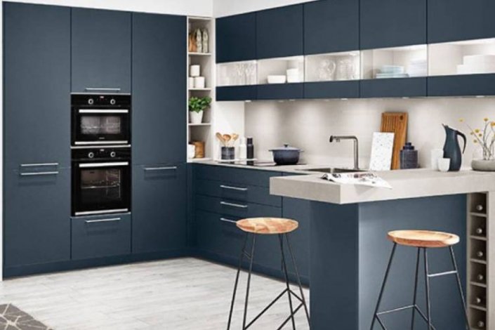 Check Out The Beautiful Fjord Blue Kitchen! | EASY TOUCH