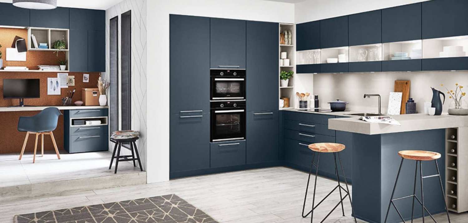 Check Out The Beautiful Fjord Blue Kitchen! | EASY TOUCH